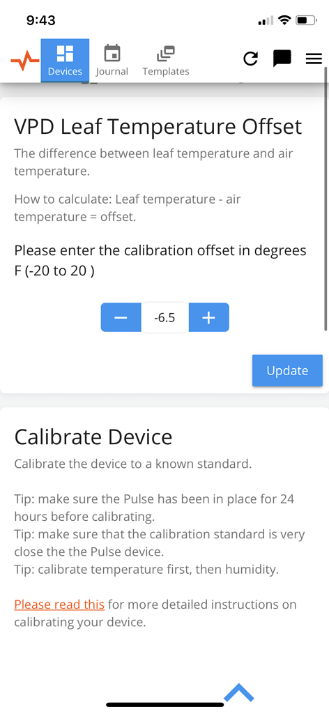 VPD leaf temp - Pulse Community